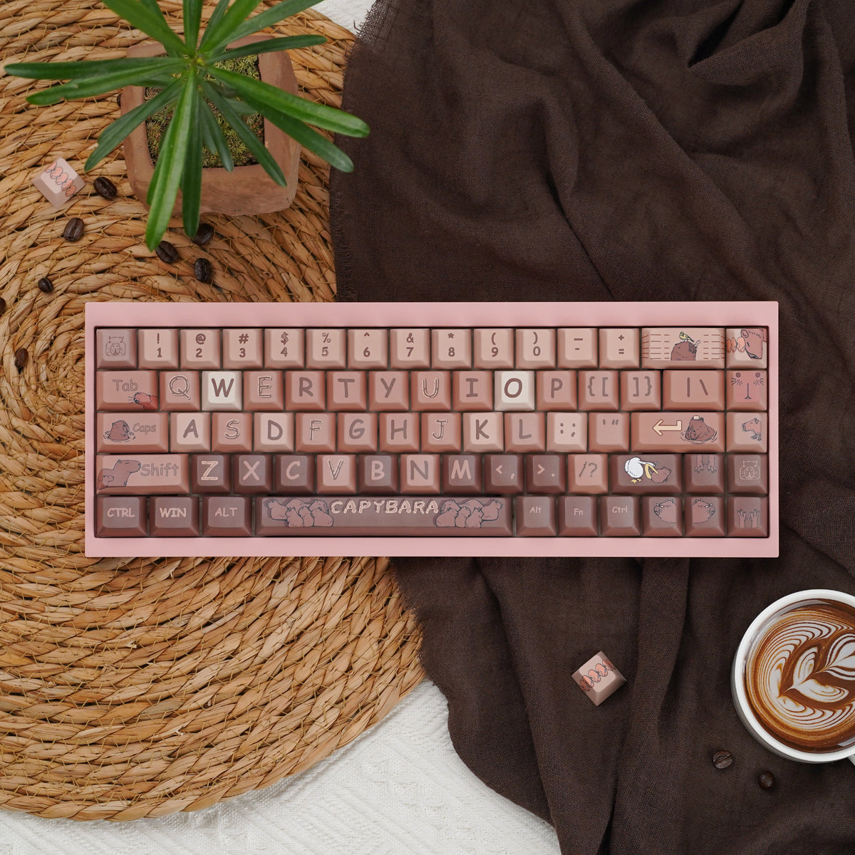 Capybaras daily lifer Cherry Profile Keycaps Set – KBDfans® Mechanical ...