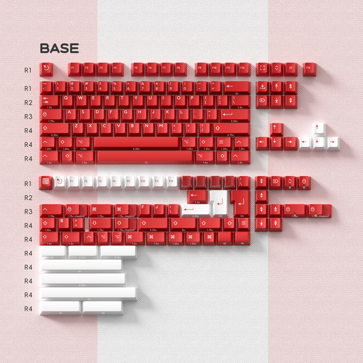 PBTfans Courage red – KBDfans® Mechanical Keyboards Store