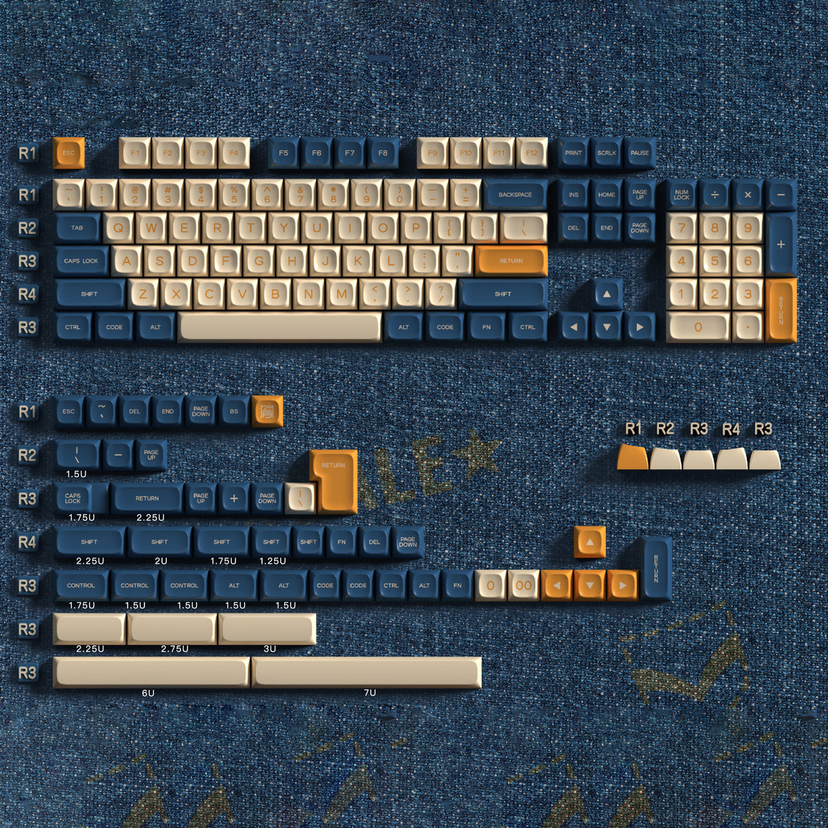 Jeans PGA Profile Keycaps Set – KBDfans® Mechanical Keyboards Store