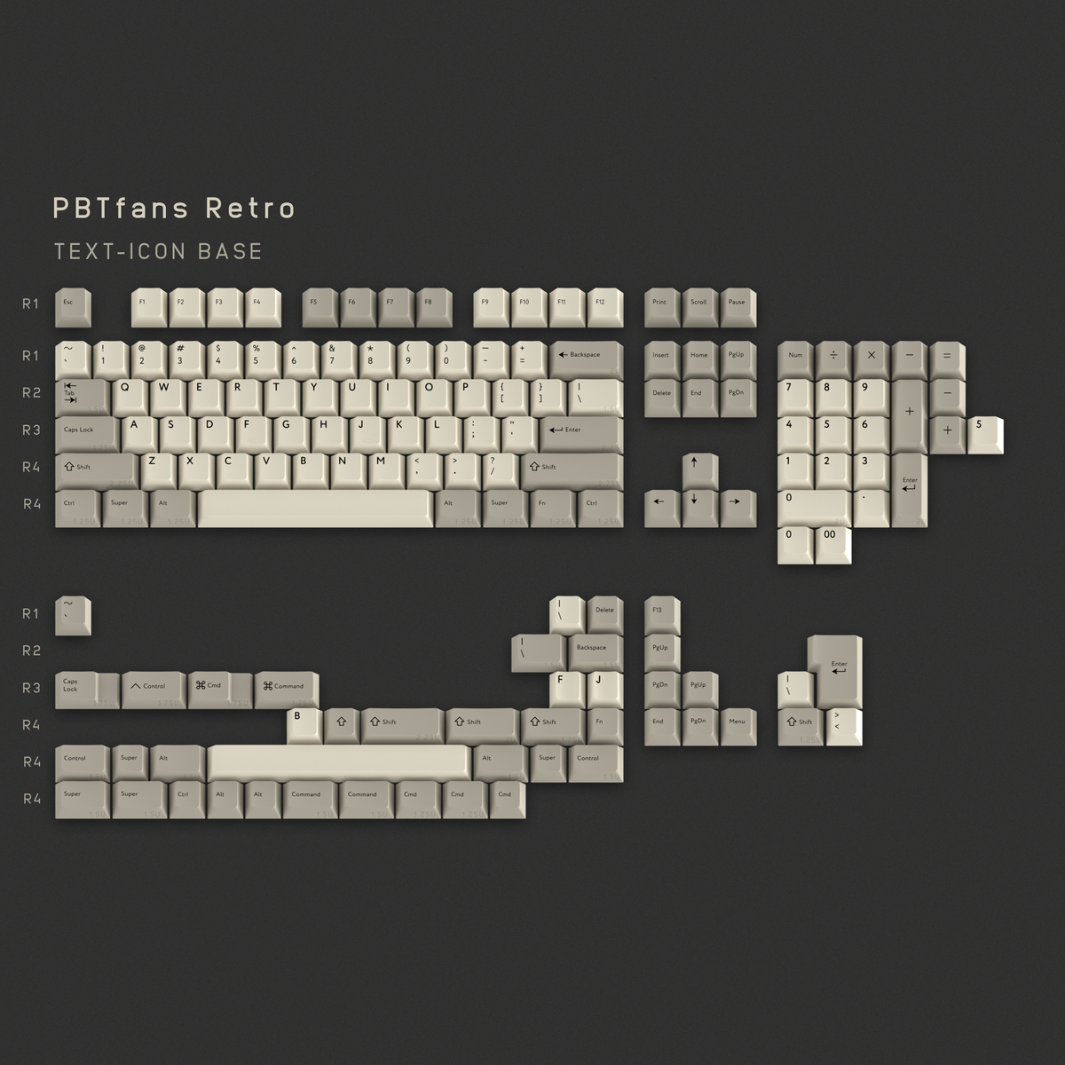 PBTfans Retro – KBDfans® Mechanical Keyboards Store