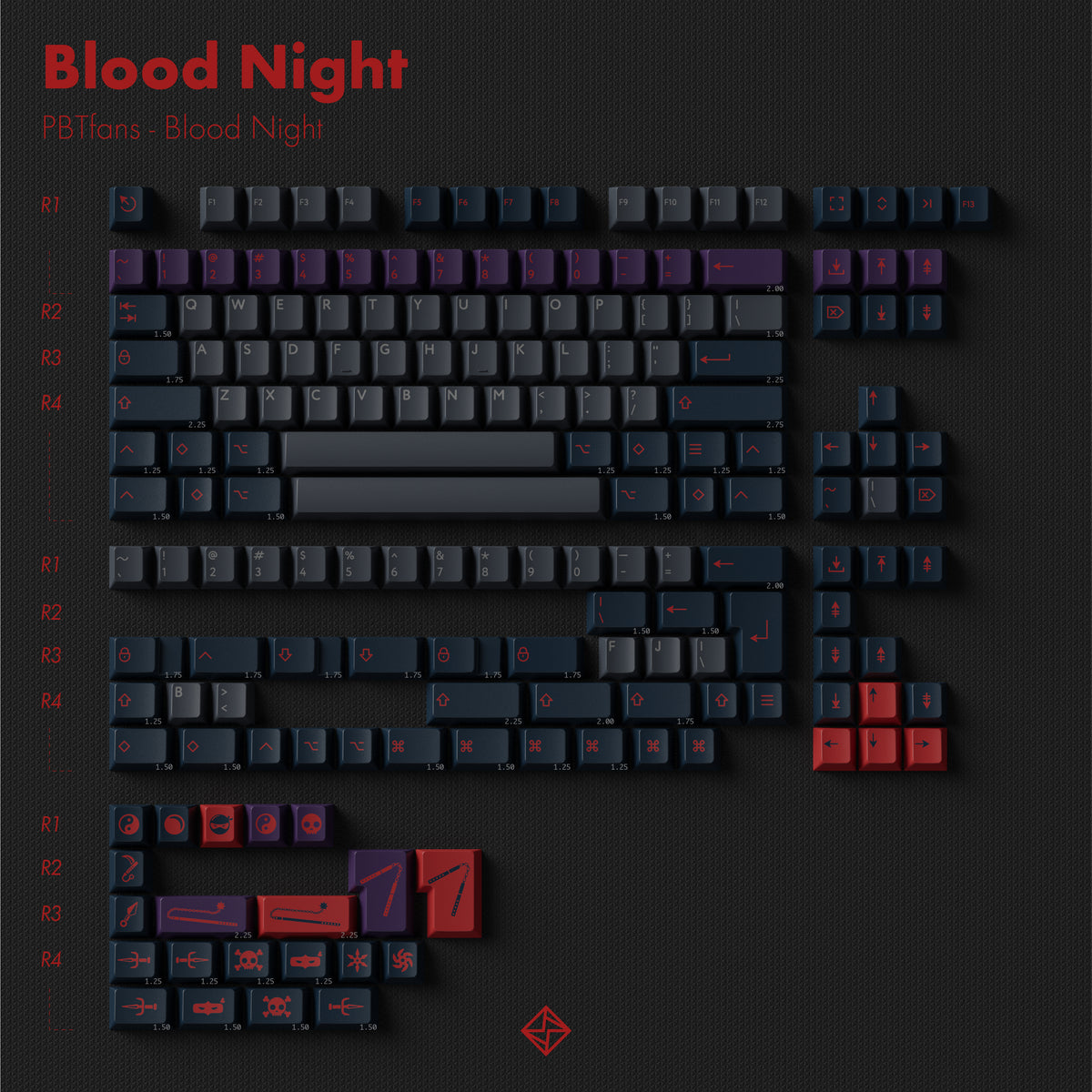 PBTfans Blood Night – KBDfans® Mechanical Keyboards Store